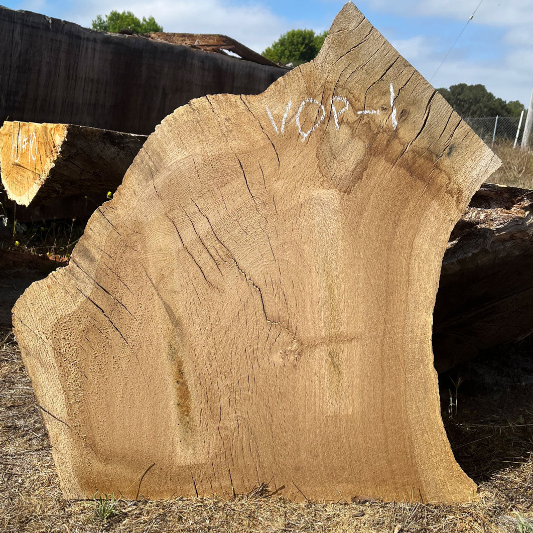 Heritage Valley Oak Live Edge Cookie / Round – 30" x 29" x 2.25" – Old ...