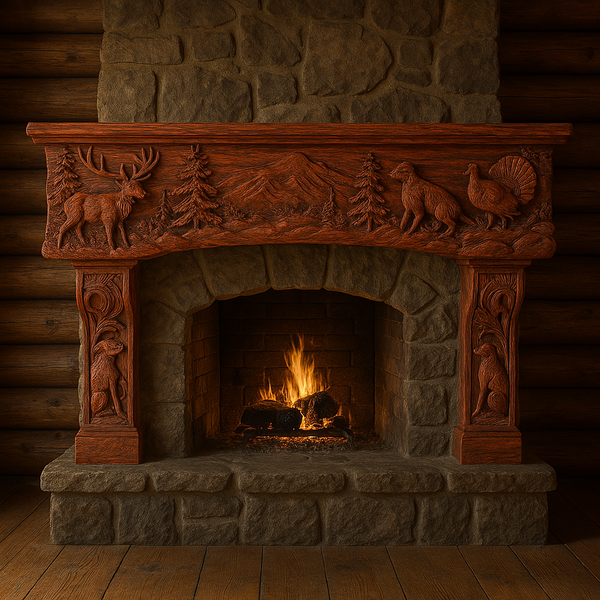 Custom Mantel, Old Growth Giant Sequoia – Old Growth Lumber Co